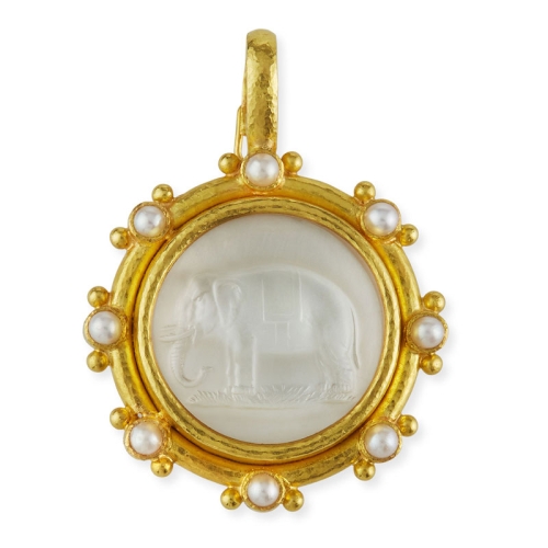 Crystal Elephant Pendant