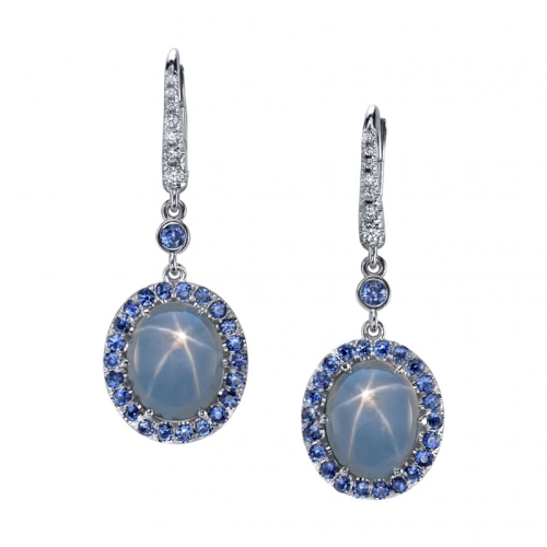Star sapphire earrings store